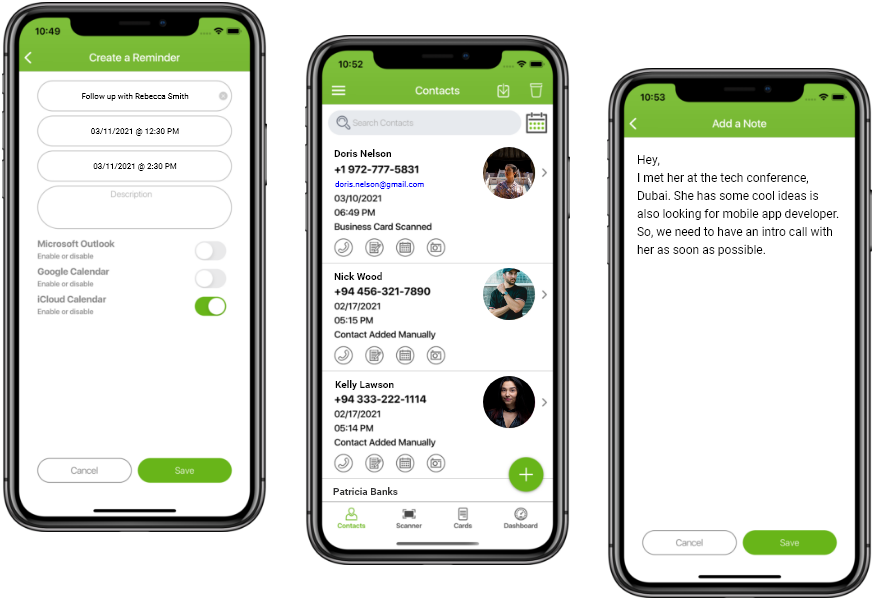 Multimedia Digital Business Card App for Android, iOS, and Web