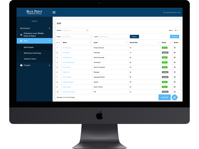 Staff and Project management tool.