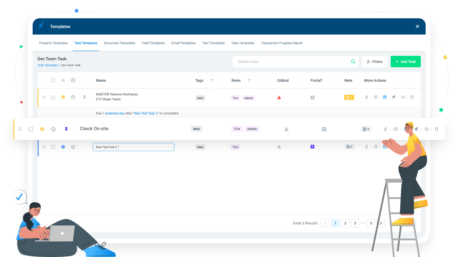 Automated real estate transaction management software